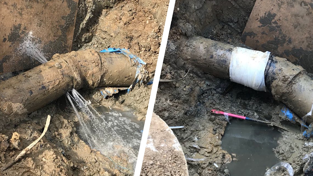Wastewater Treatment Live Leak Pipe Repair | Sylmasta
