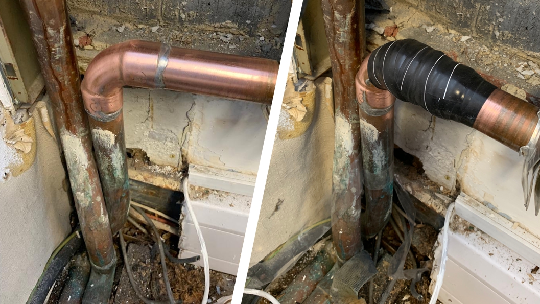 Badly Soldered Domestic Copper Pipe Repair | Sylmasta.net