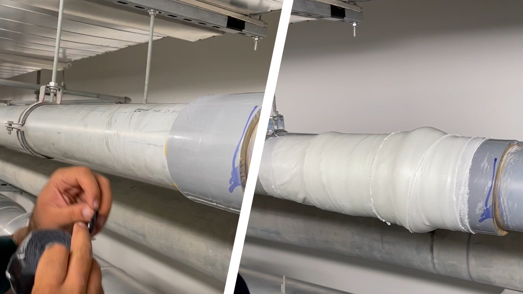 Step Joint Leak Pipe Repair at Bahrain Airport | Sylmasta.net